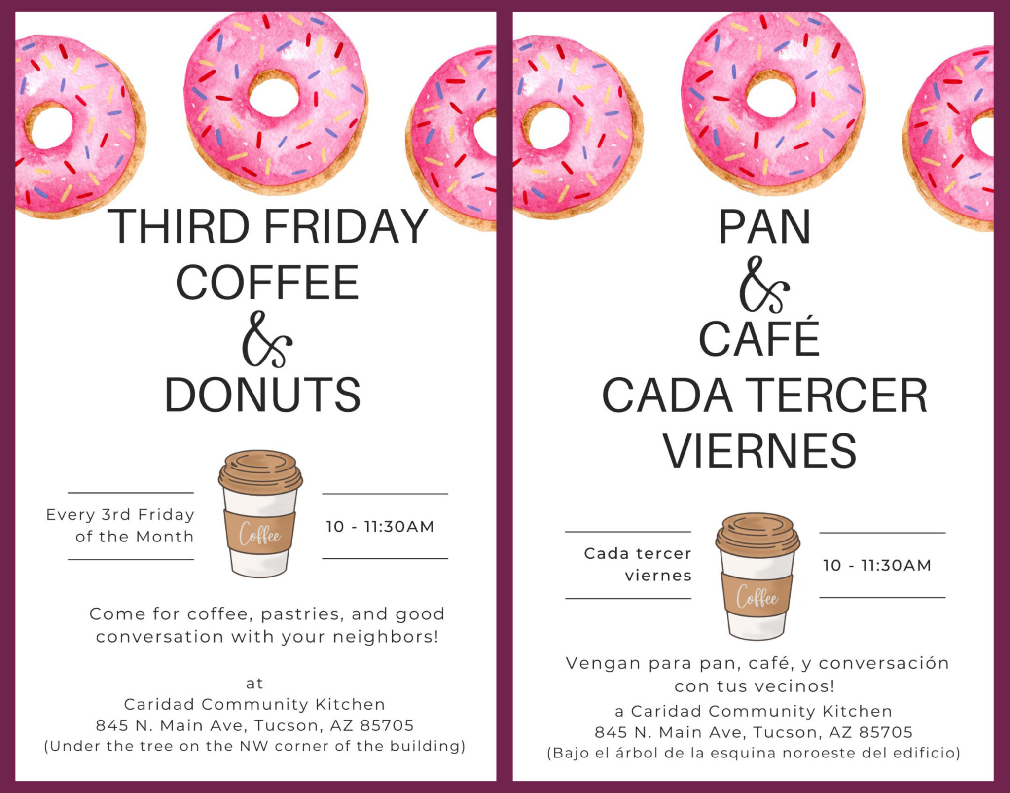 Cafecito: Coffee & Donuts | Caridad Community Kitchen Event